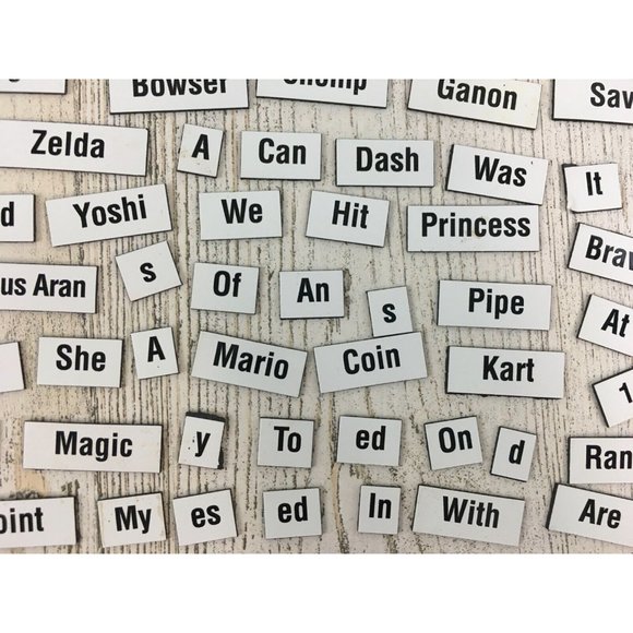Nintendo | Wall Decor | Nintendo Magnetic Words Authentic Vtg Mario ...